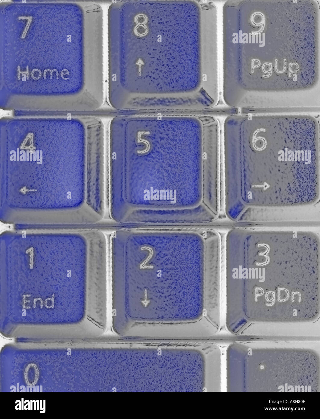 Color filtered computer number pad Stock Photo - Alamy