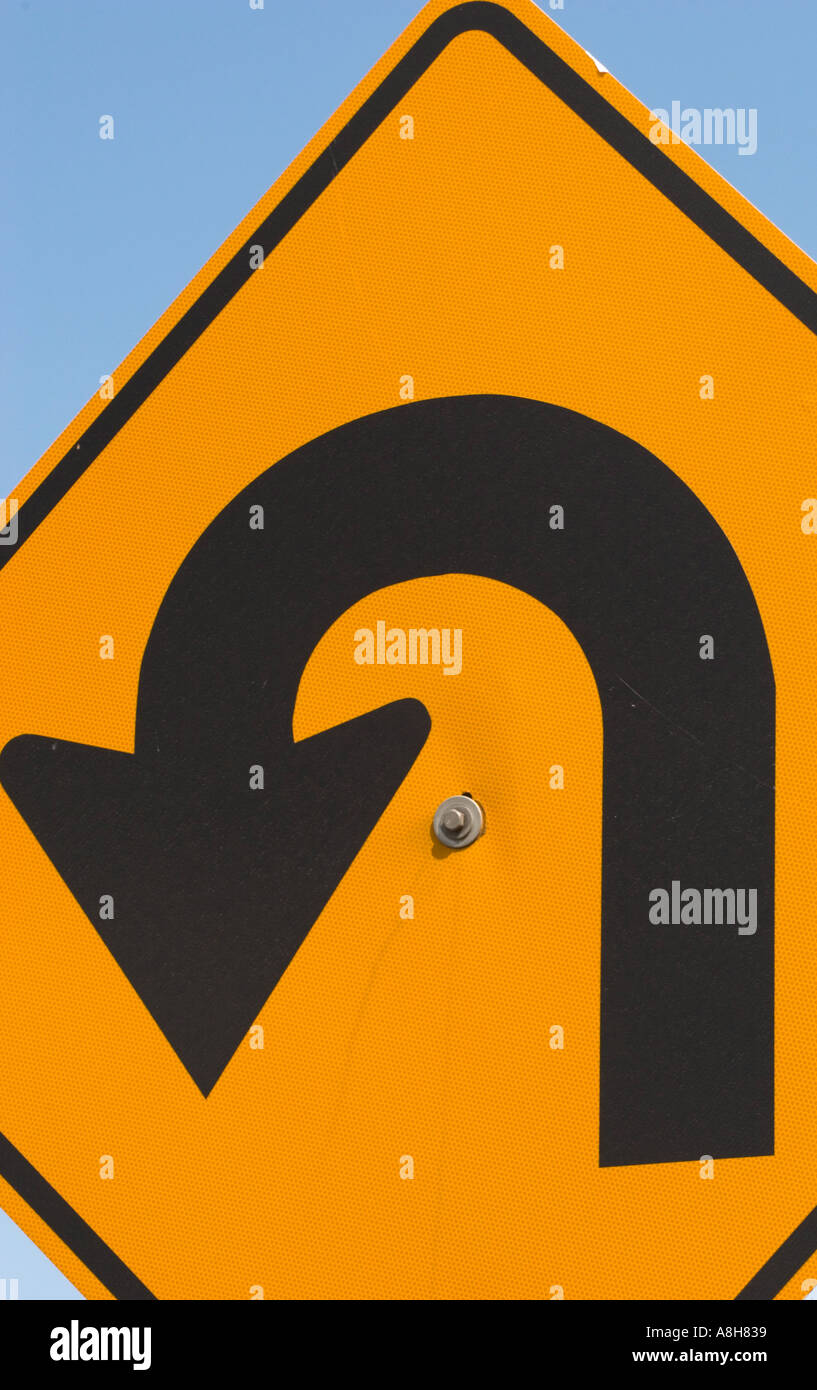 Switchback road sign hi-res stock photography and images - Alamy