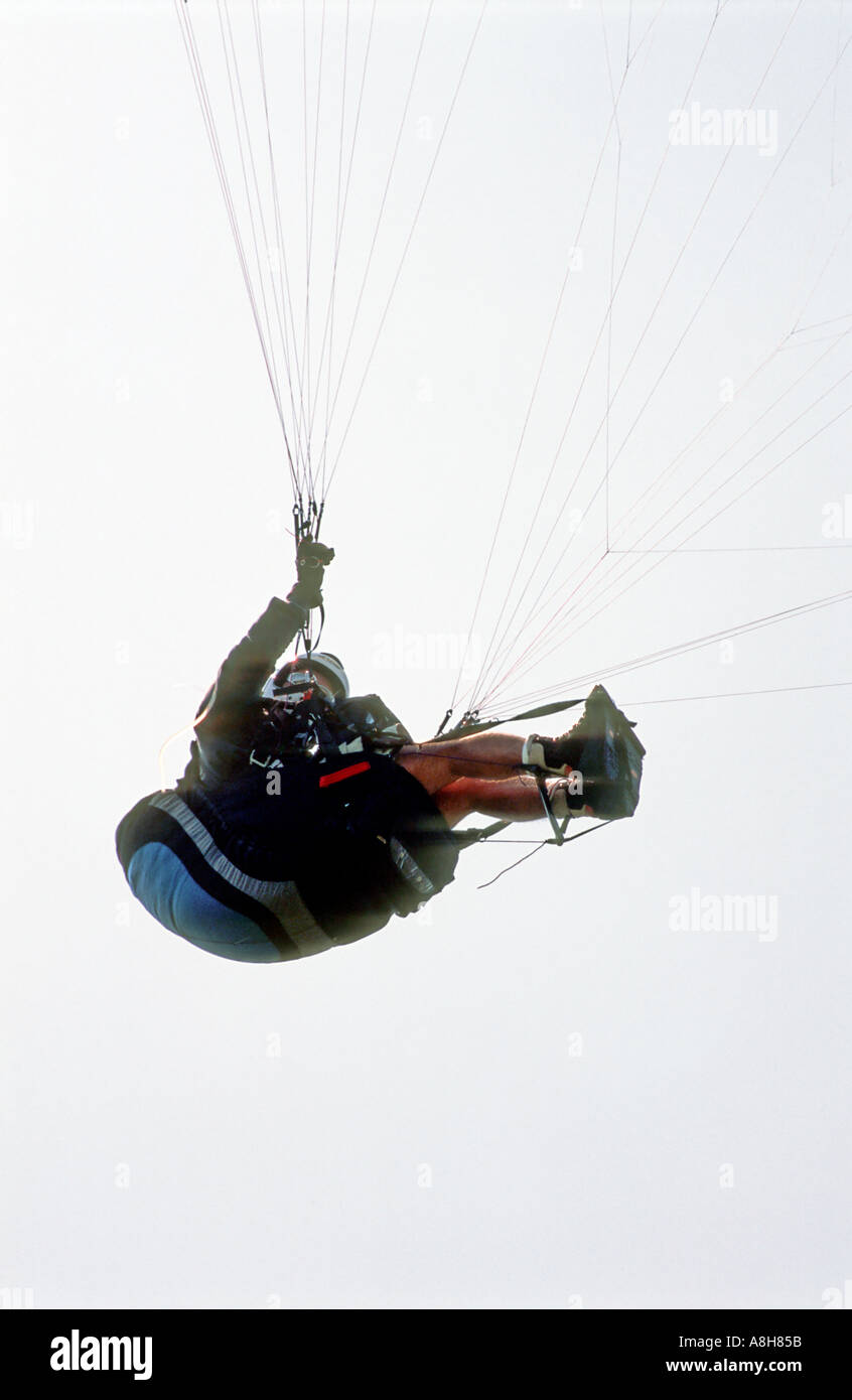 Para glider landing Stock Photo - Alamy
