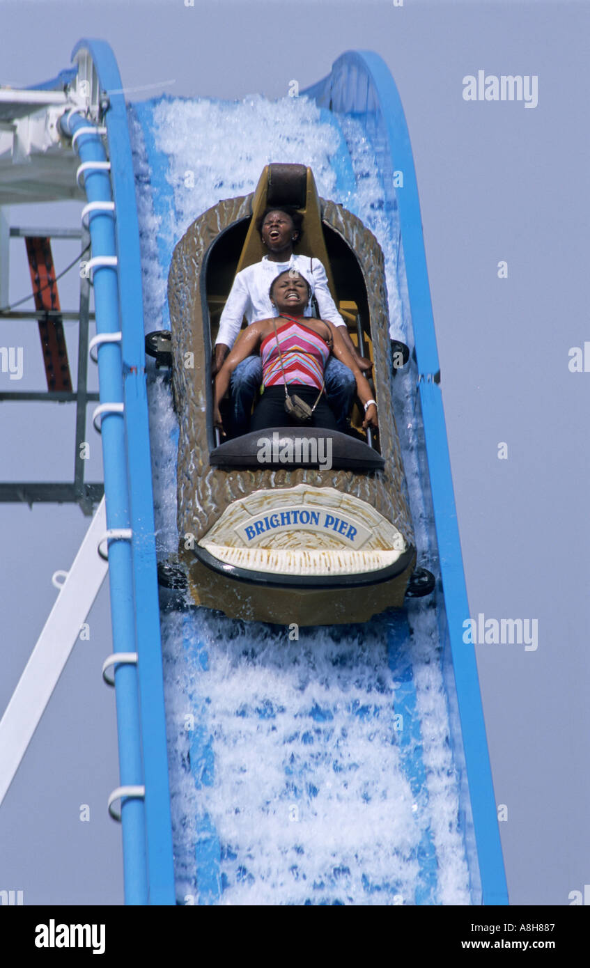 Water slide Brighton pier Stock Photo - Alamy