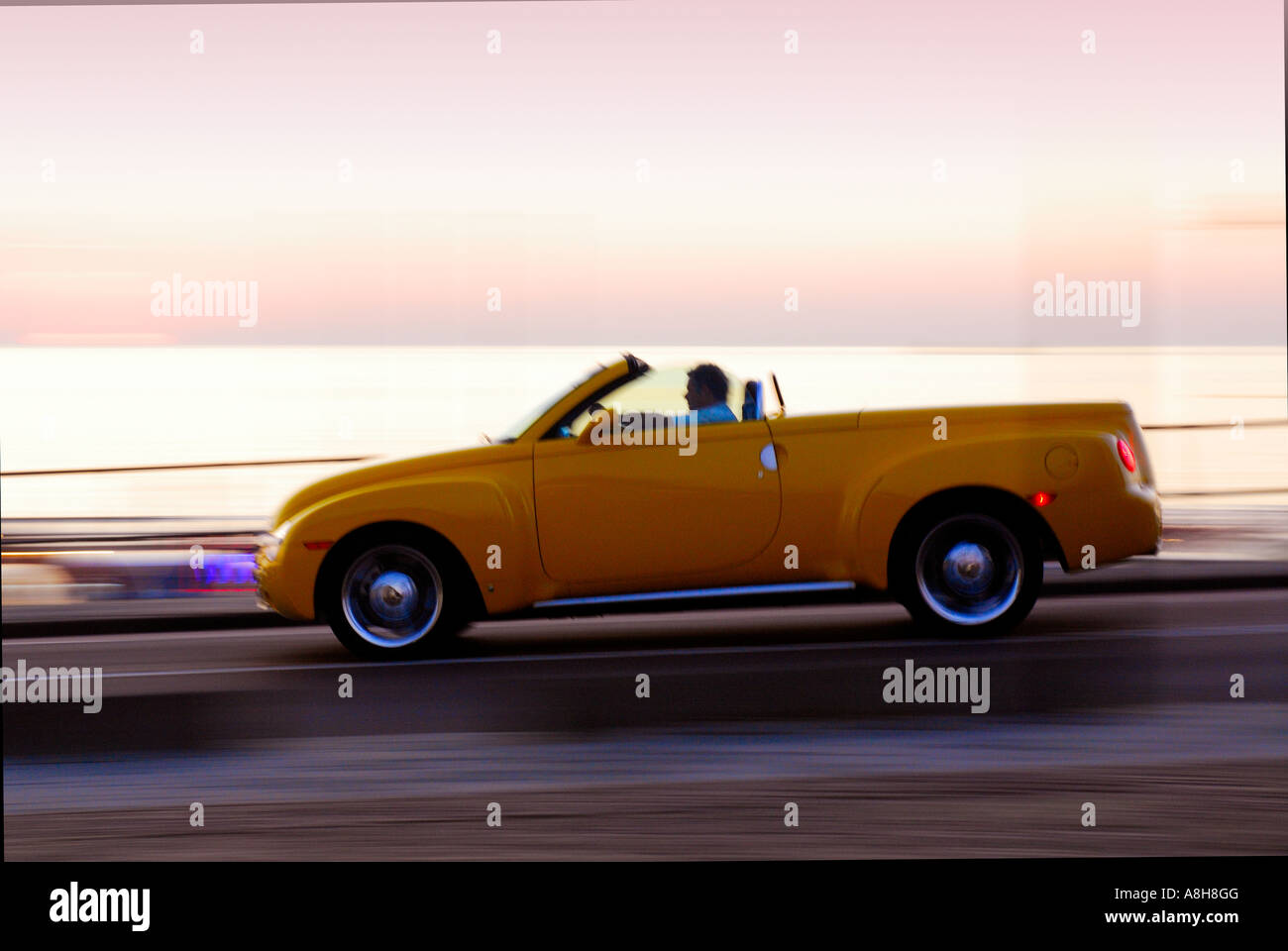Car with blurred speed in Scheveningen Stock Photo - Alamy
