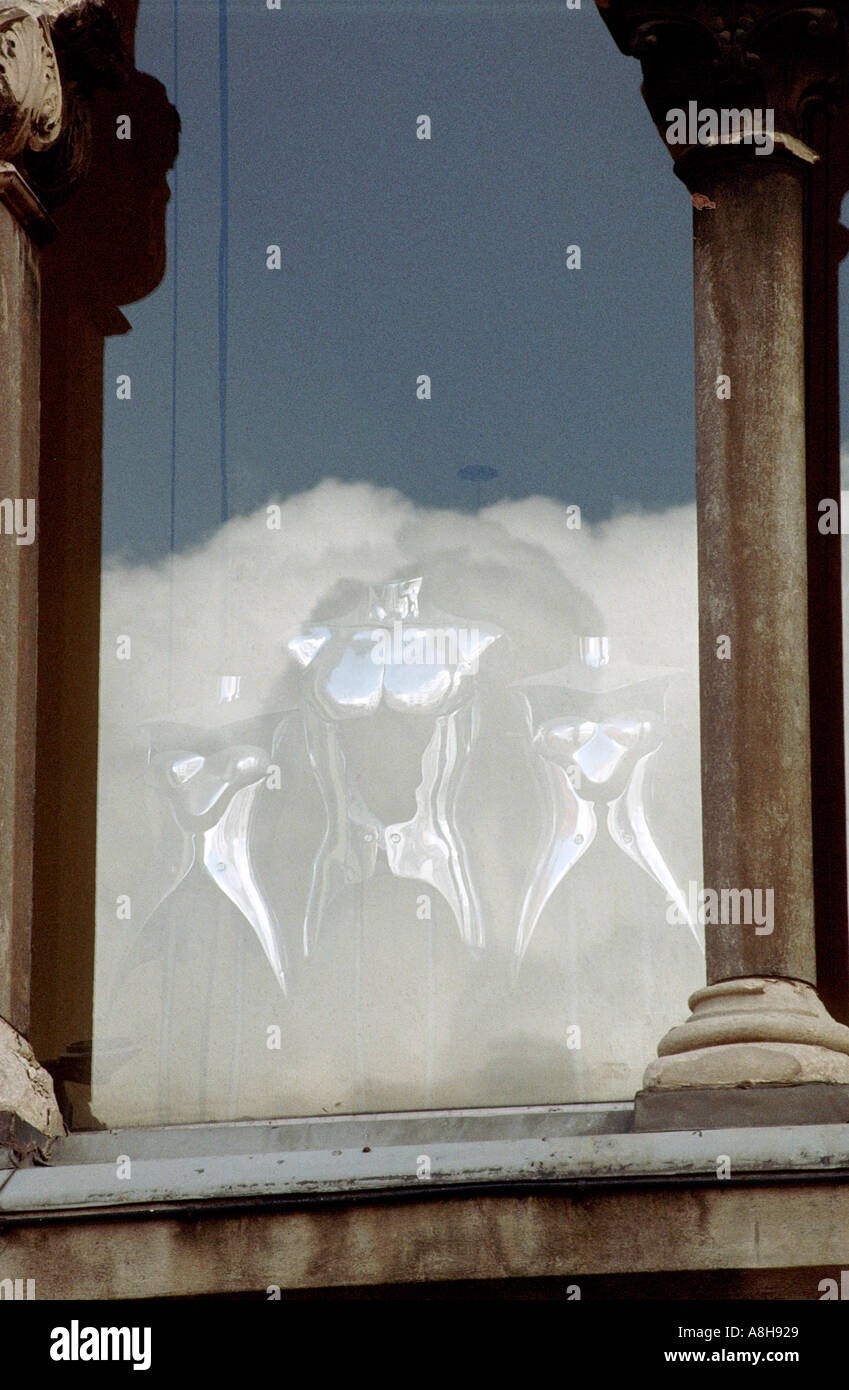 Shop window tailors dummies Reflections Stock Photo - Alamy