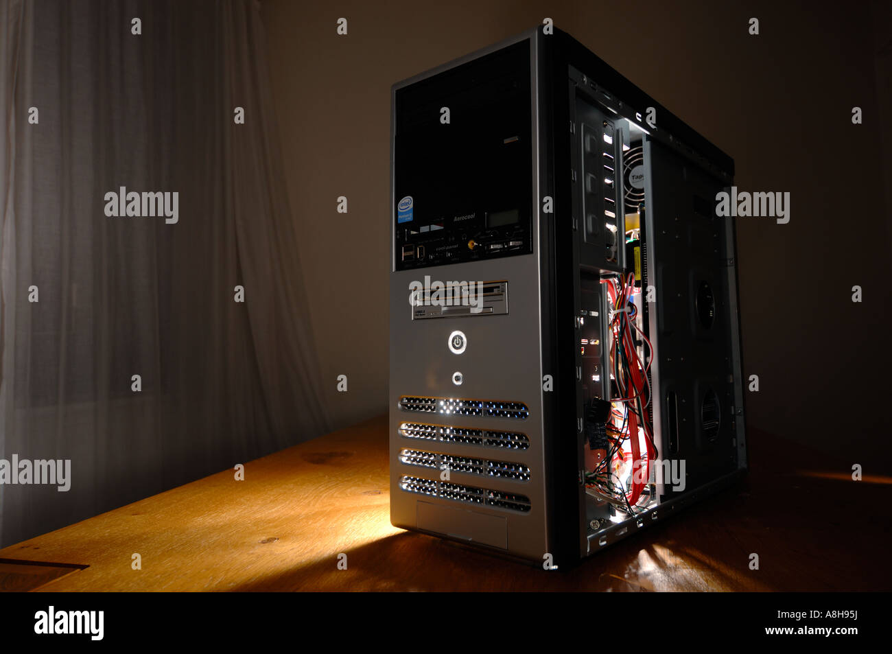 Shot from a Pc inside with flash Stock Photo - Alamy