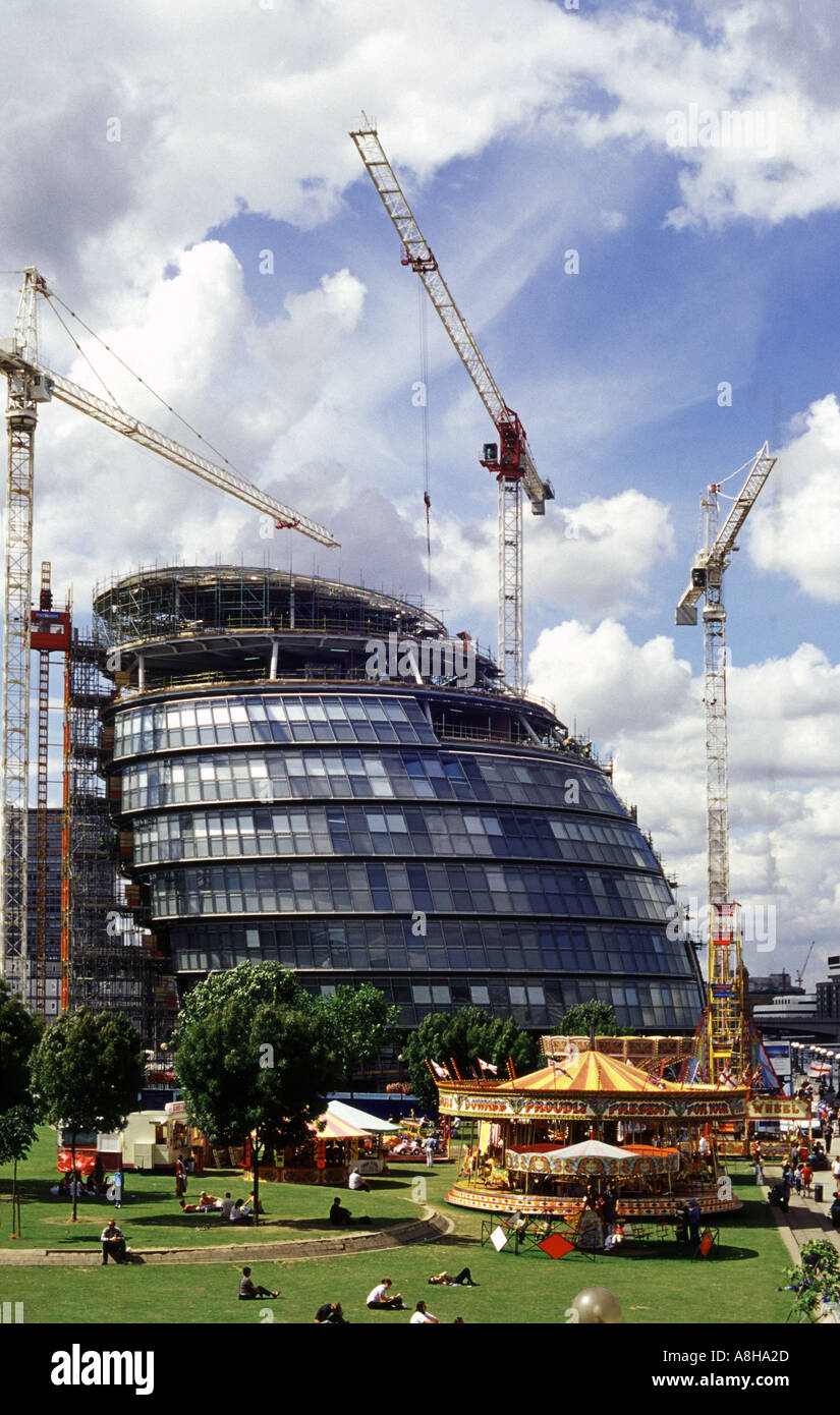 The London Assembly building during construction Stock Photo - Alamy