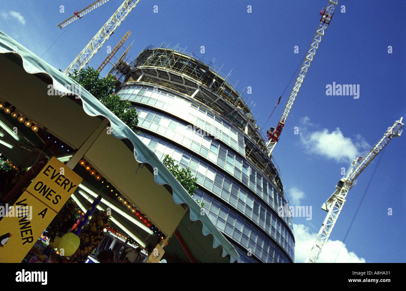The London Assembly building during construction Stock Photo - Alamy