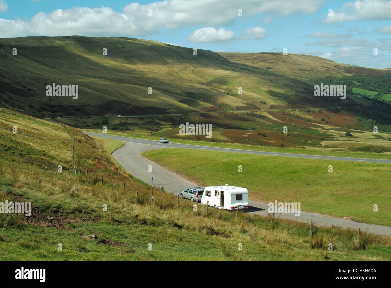 Caravan on uk country road hi-res stock photography and images - Alamy