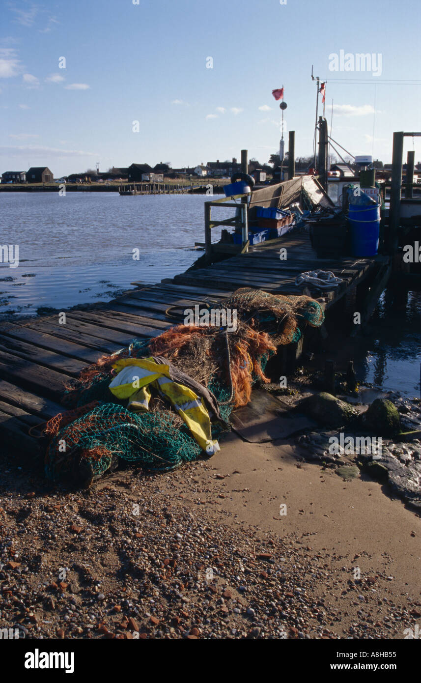 Fishing Jetty on River Blyth at Blackshore Southwold Suffolk Stock ...