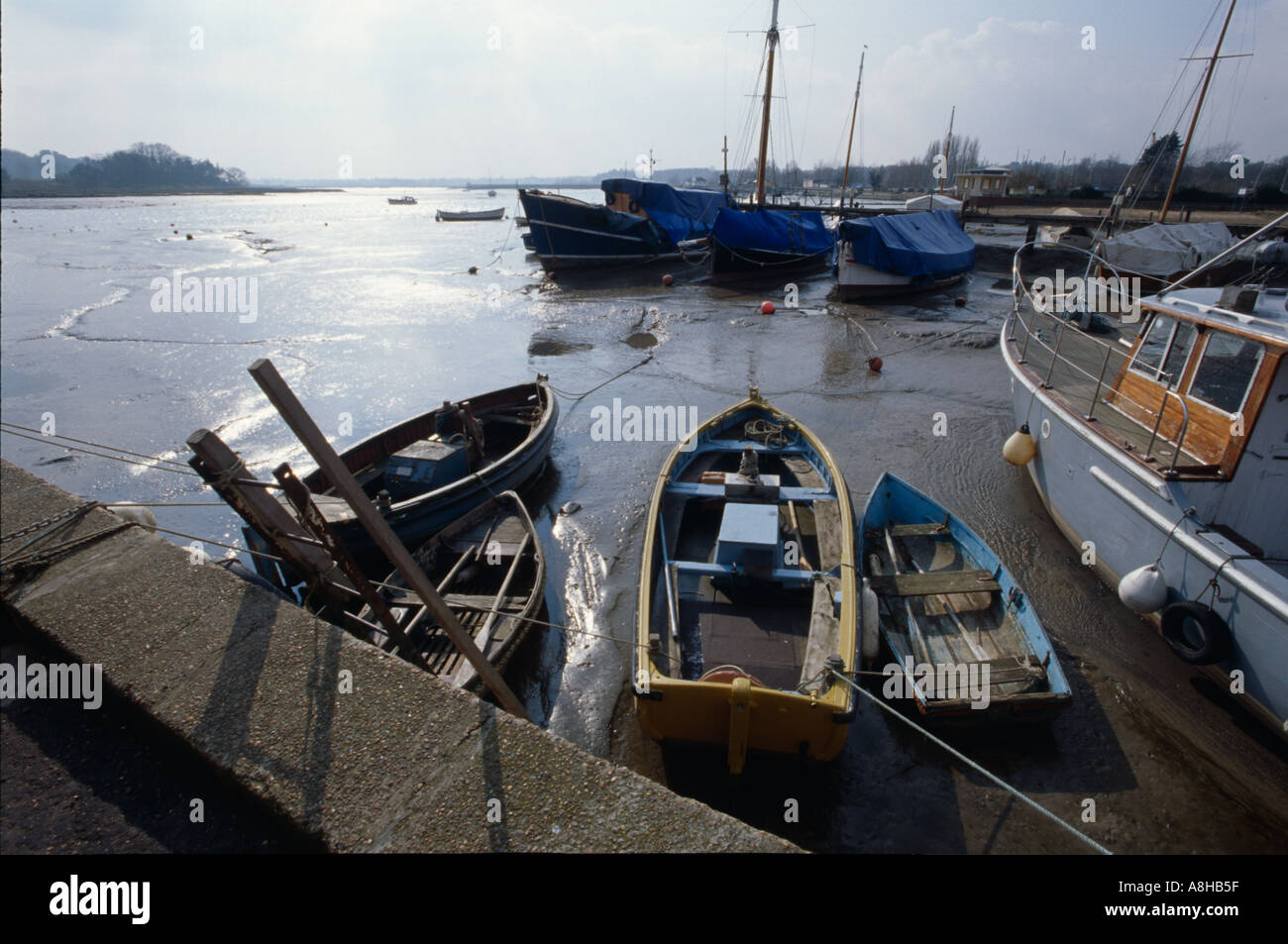 River Deben and Woodbridge Quay Stock Photo - Alamy
