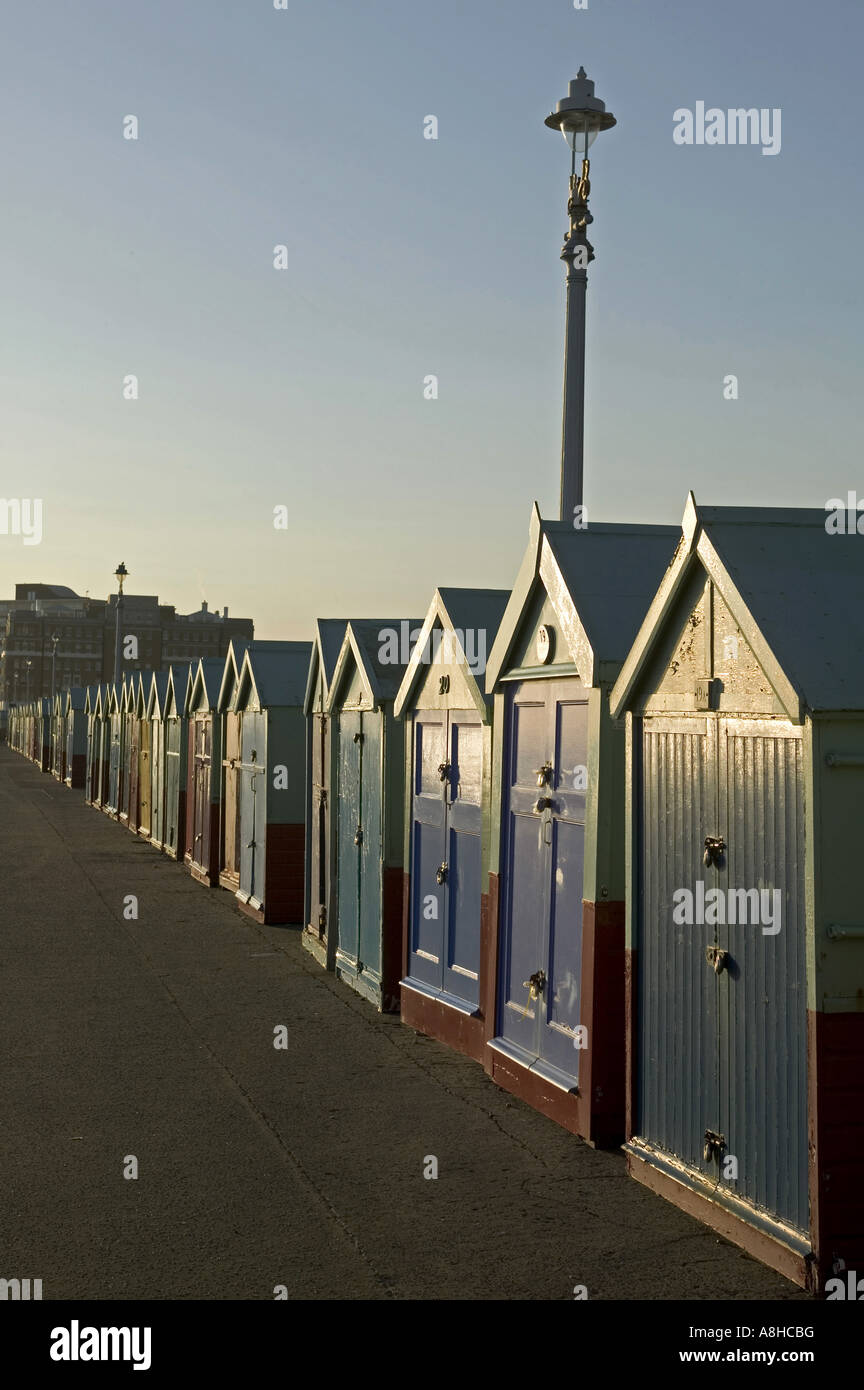 Beach Huts on Brighton Seafront Stock Photo - Alamy
