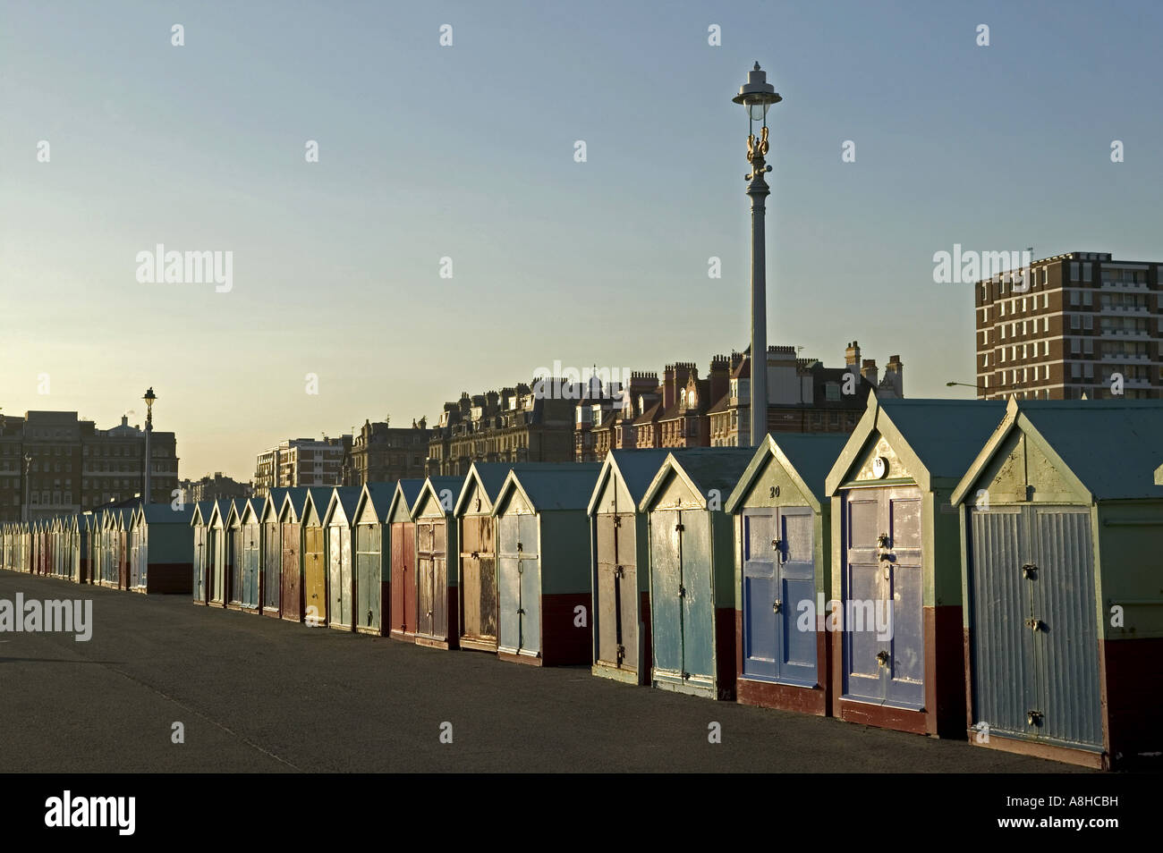 Beach Huts on Brighton Seafront Stock Photo - Alamy