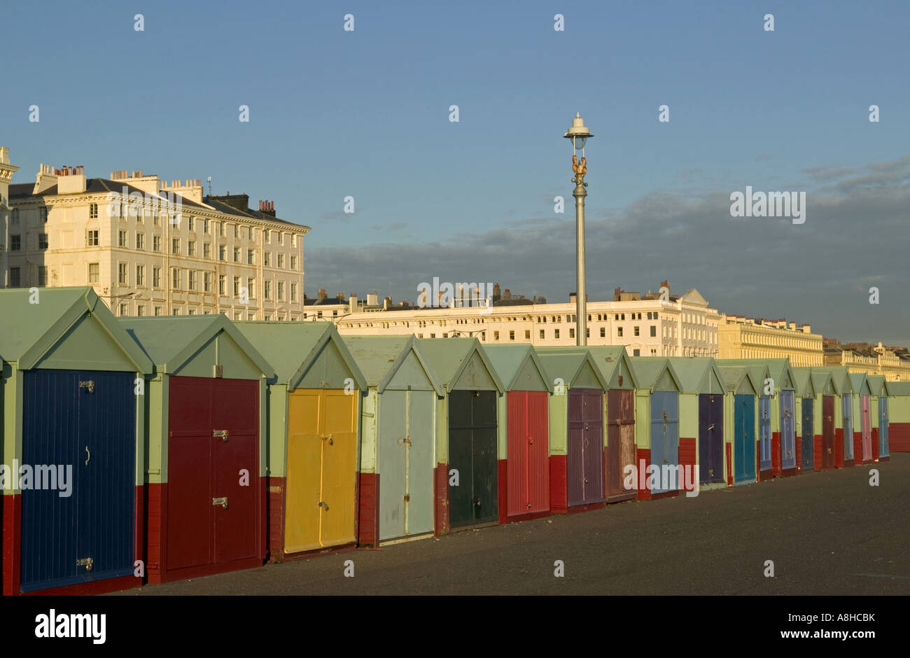 Beach Huts on Brighton Seafront Stock Photo - Alamy