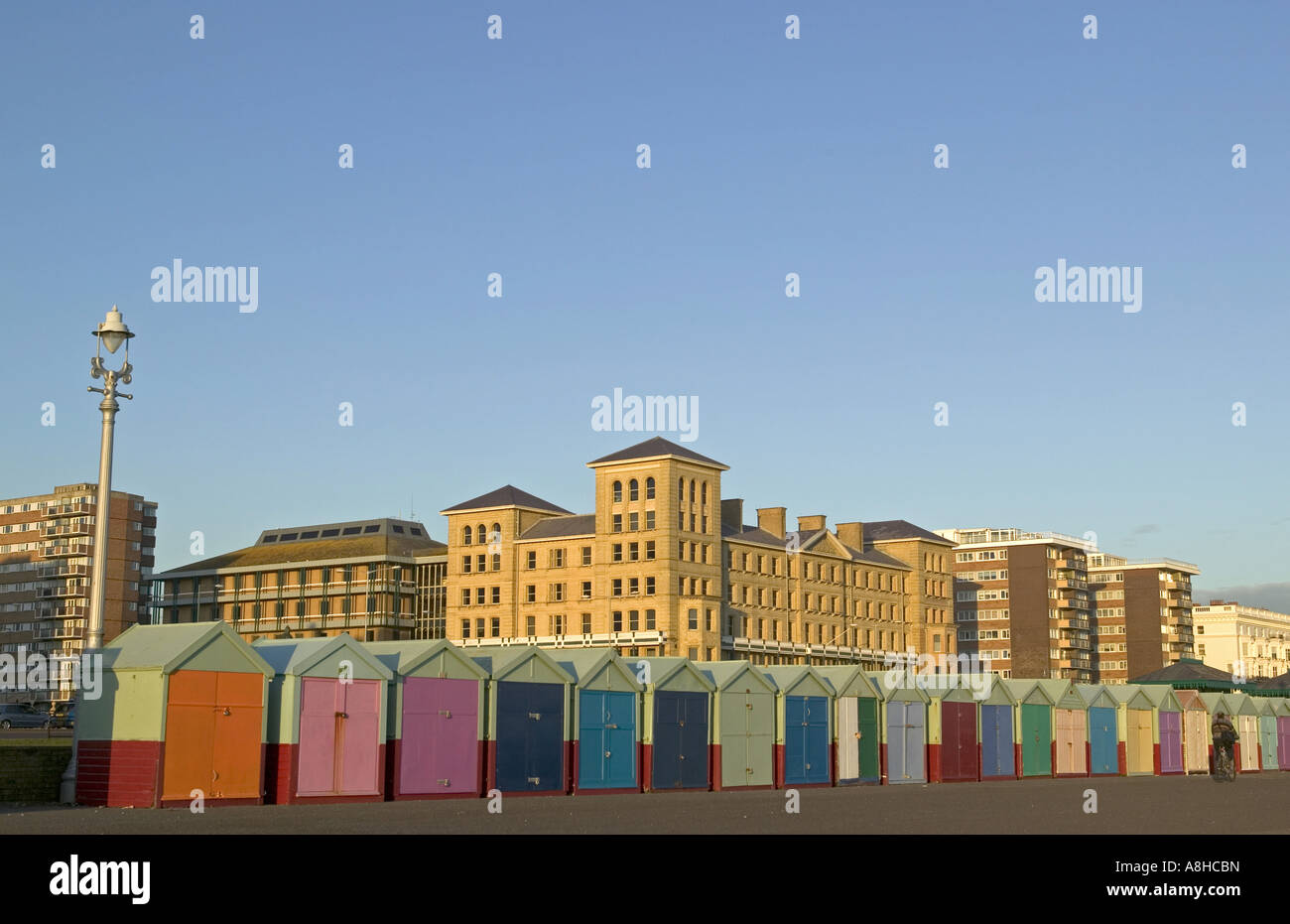Beach Huts on Brighton Seafront Stock Photo - Alamy