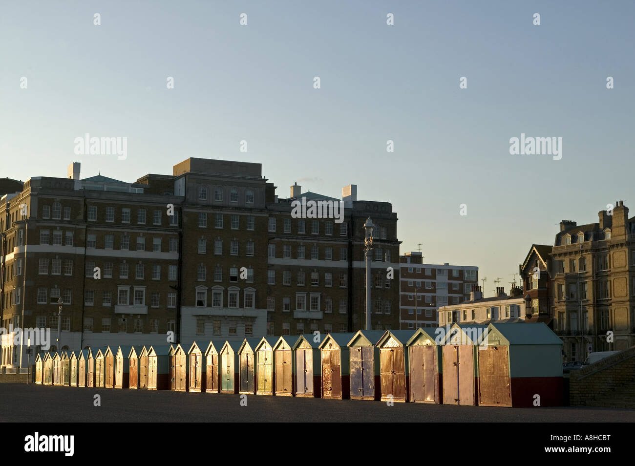Beach Huts on Brighton Seafront Stock Photo - Alamy