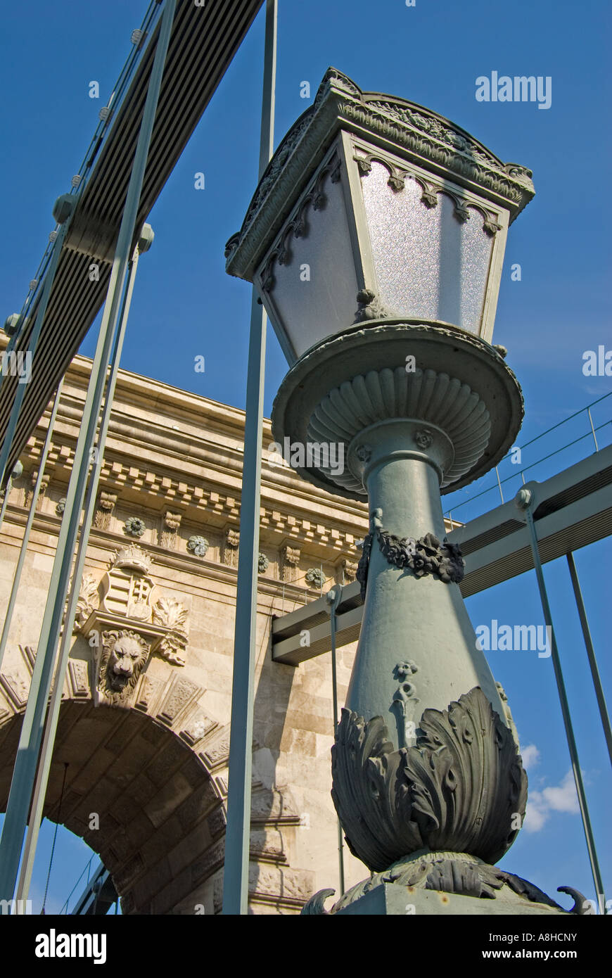 Budapest, Hungary. Szechenyi (Chain) Bridge (Szechenyi lanchid - 1849 ...