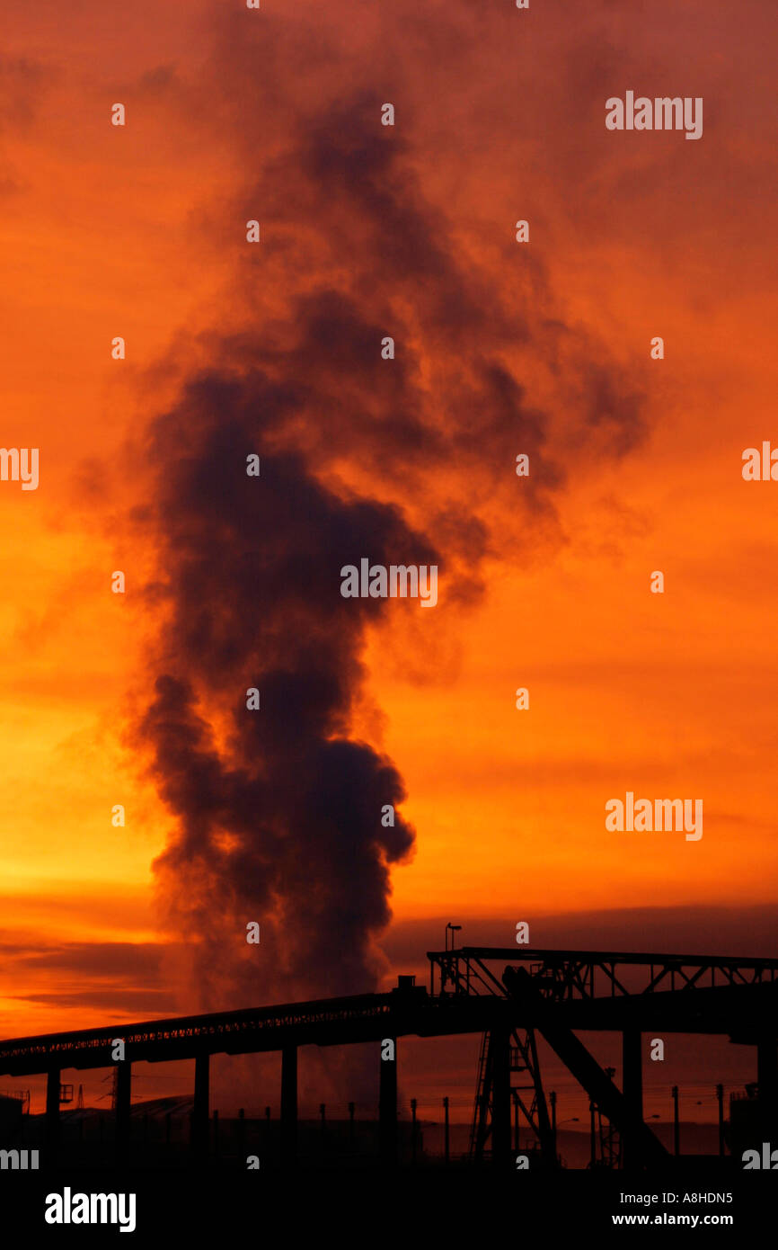 Chimney at sunrise Stock Photo - Alamy