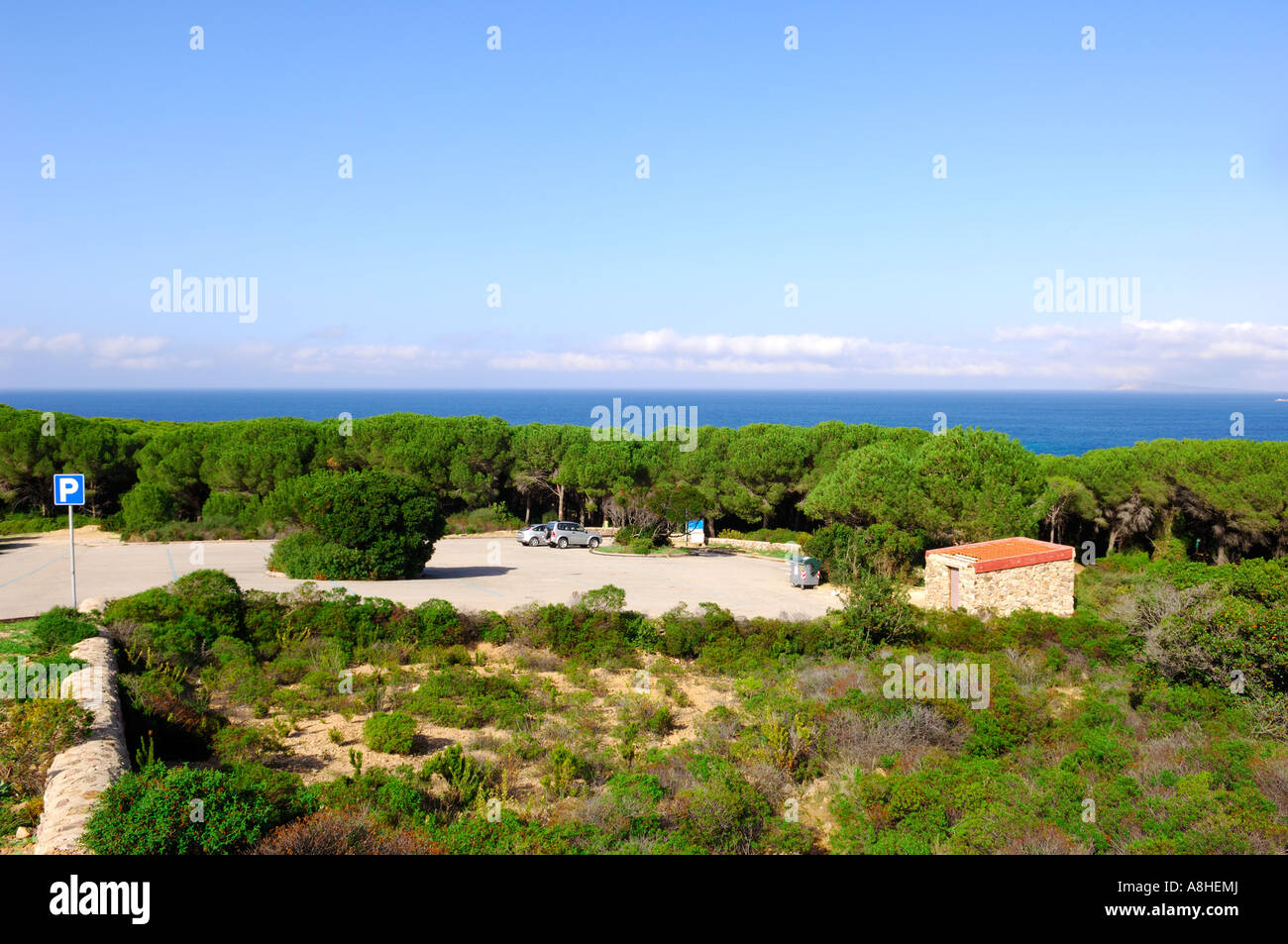 The coast with beach view from Island Sardinia Italy Stock Photo - Alamy