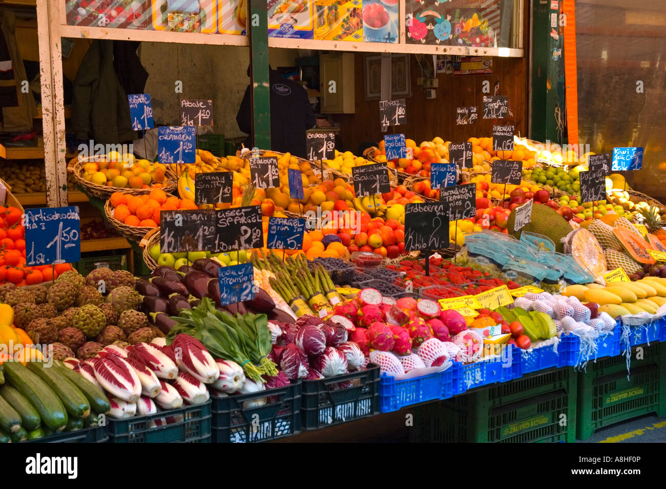 Vegetables at Naschmarkt market in central Vienna Austria EU Stock ...