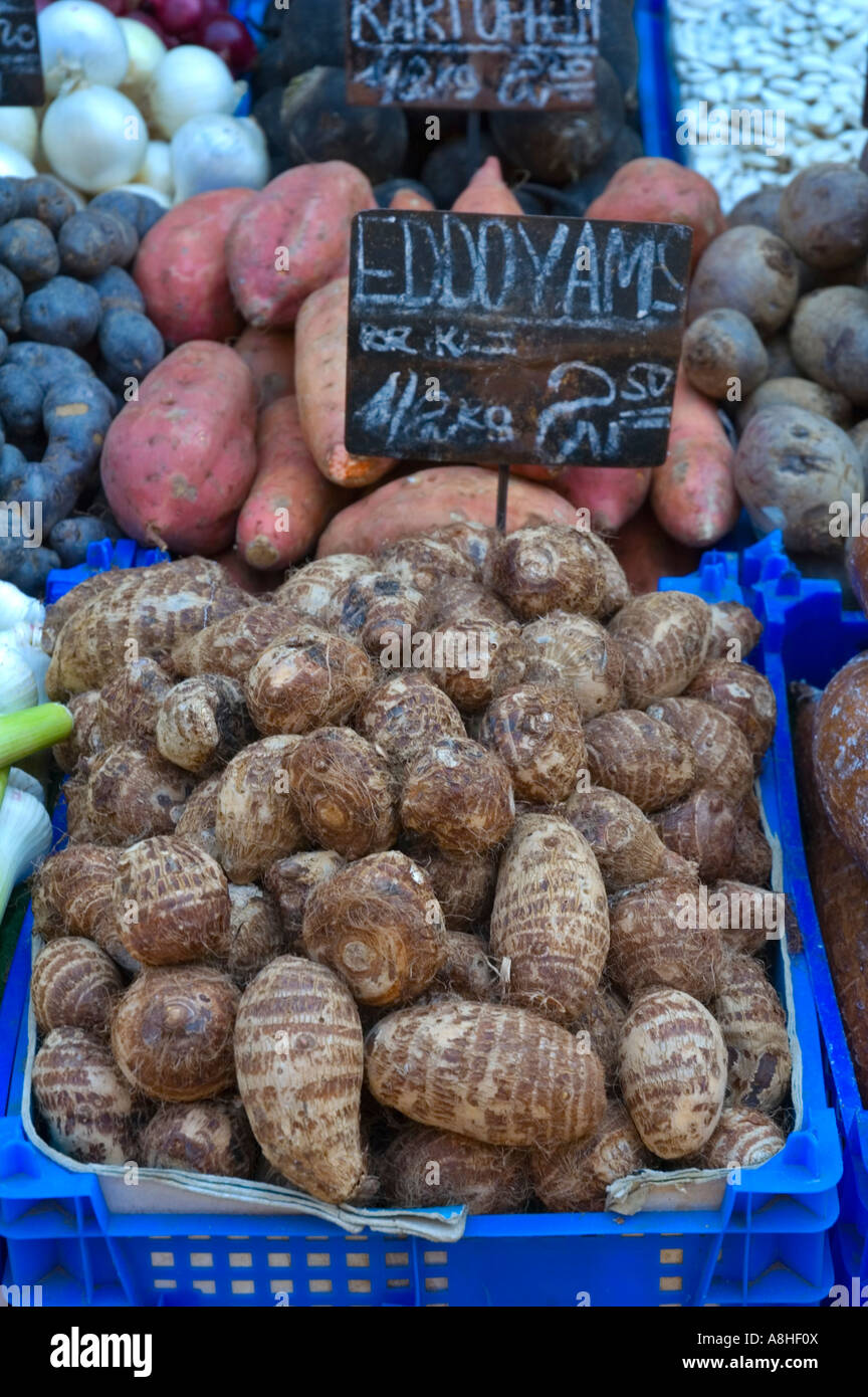 Root vegetables at Naschmarkt market in central Vienna Austria EU Stock ...