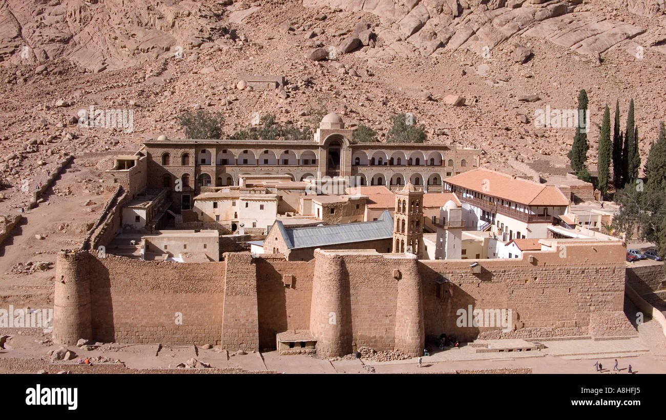 St Catherines monastery viewed from above "holy land" Sinai Egypt Stock ...