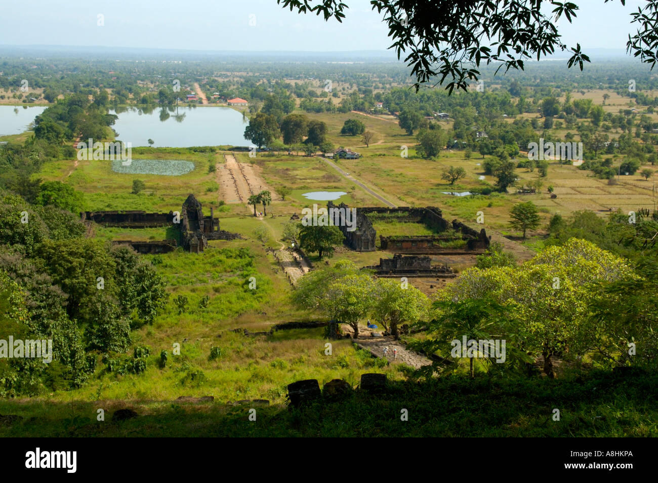 View at the archaeological site Khmer temple Wat Phu Champasak Laos ...