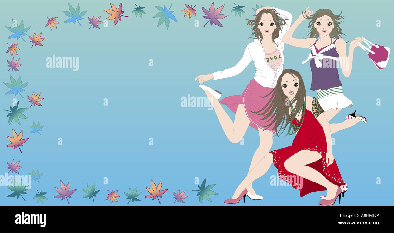 Three women view hi-res stock photography and images - Alamy