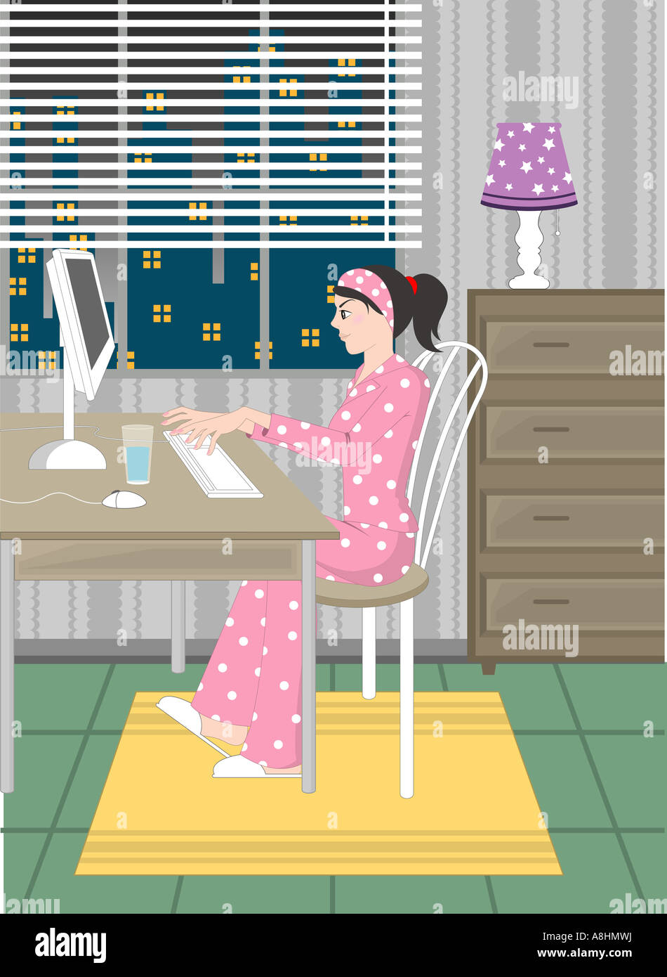 Computer illustration young woman hi-res stock photography and images ...