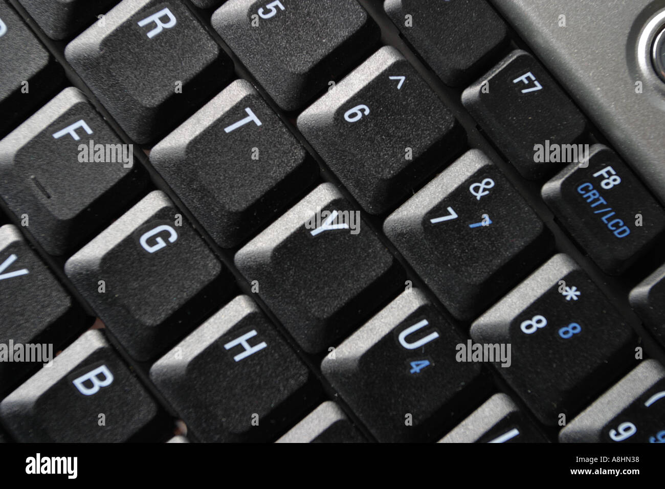 Laptop computer keyboard letter and number character keys Stock Photo ...