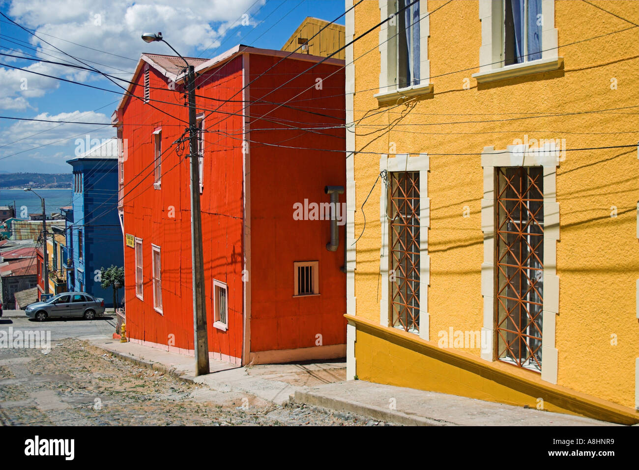 Historical architecture in Valparaiso, Chile Stock Photo - Alamy