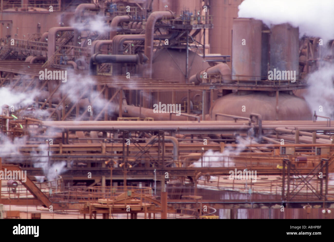 Abstract detail of Gladstone Alumina plant Queensland Australia Stock ...