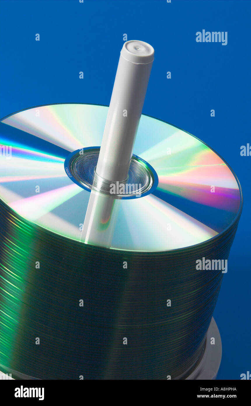 Stack of CD media Stock Photo - Alamy