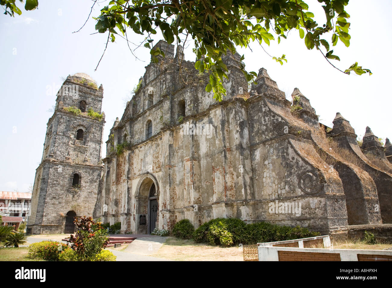 St Augustine Church and Bell tower, Paoay, Ilocos Norte, Philippines Stock Photo - Alamy