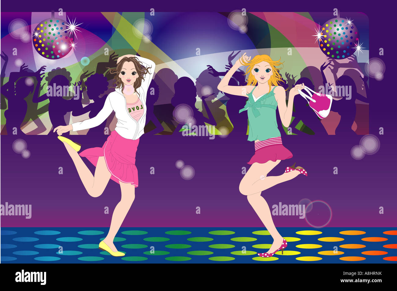 Women dancing in a discotheque Stock Photo - Alamy