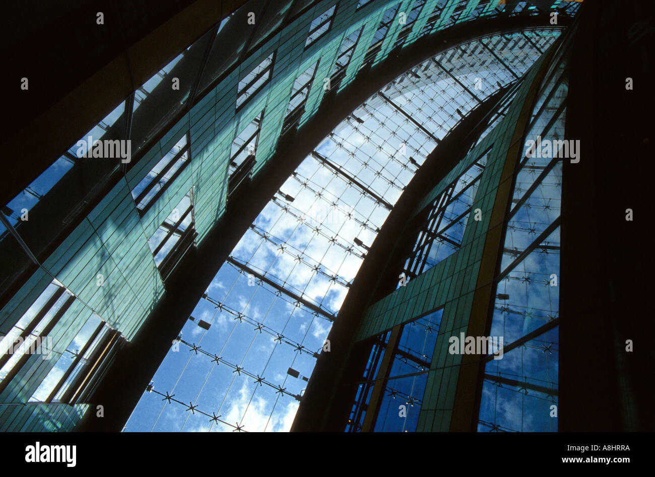 Modern architecture at the Petersbogen in Leipzig, Germany Stock Photo ...