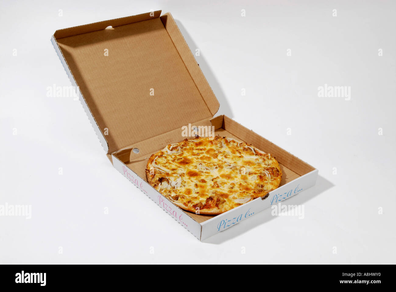 Pizza in the cardboard Stock Photo - Alamy