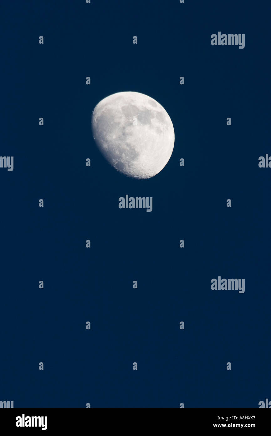 Waxing moon in the night view Stock Photo - Alamy