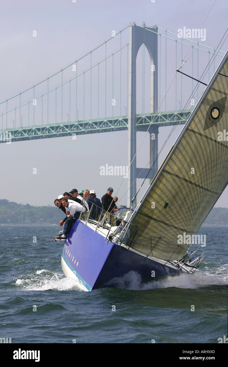 Yacht Racing in the USA Newport RI Stock Photo - Alamy