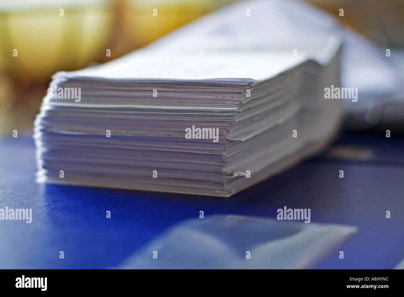 Stack of statements of bank account Stock Photo - Alamy
