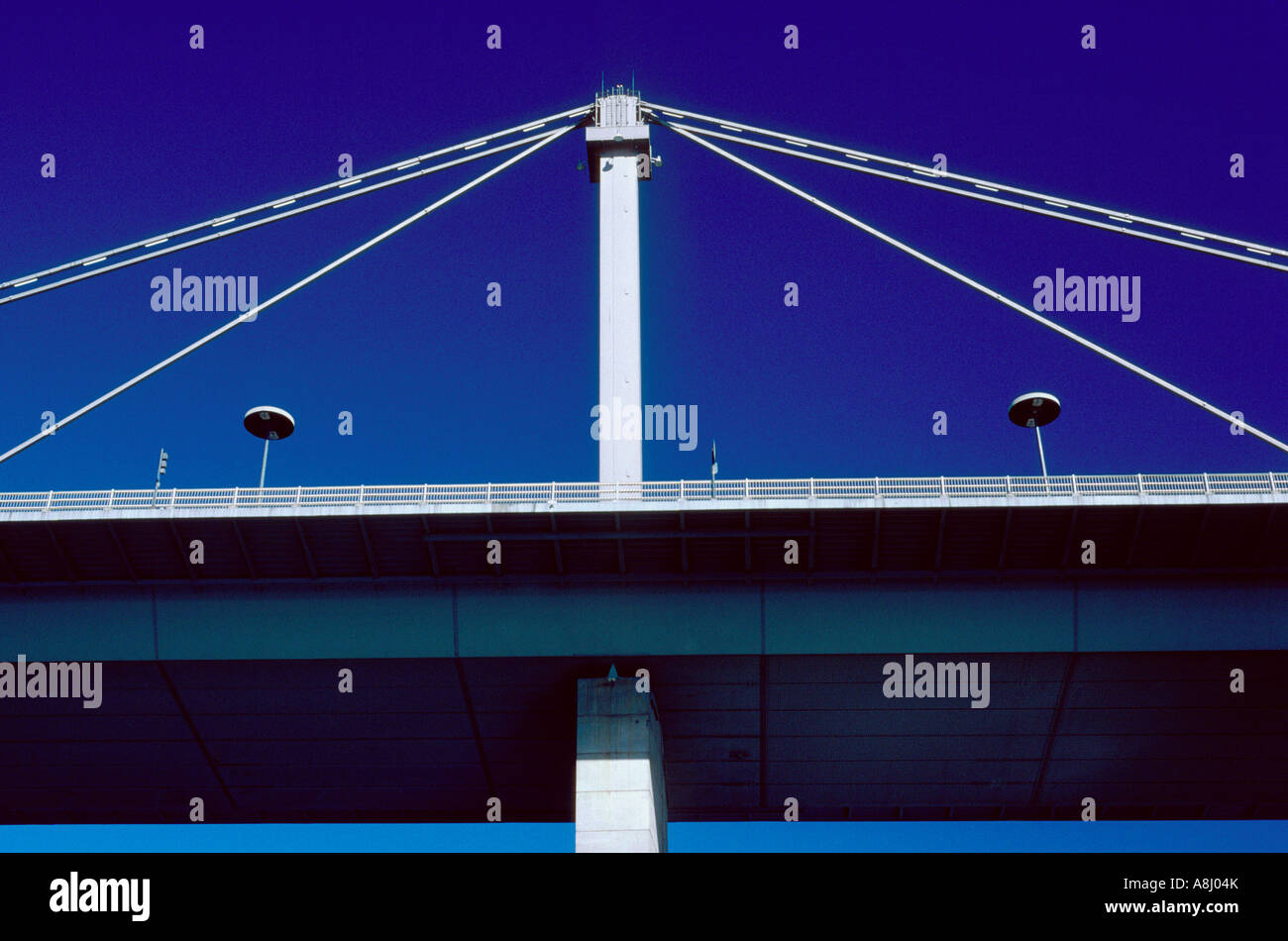 Westgate Bridge, Melbourne, showing cable stays Stock Photo - Alamy