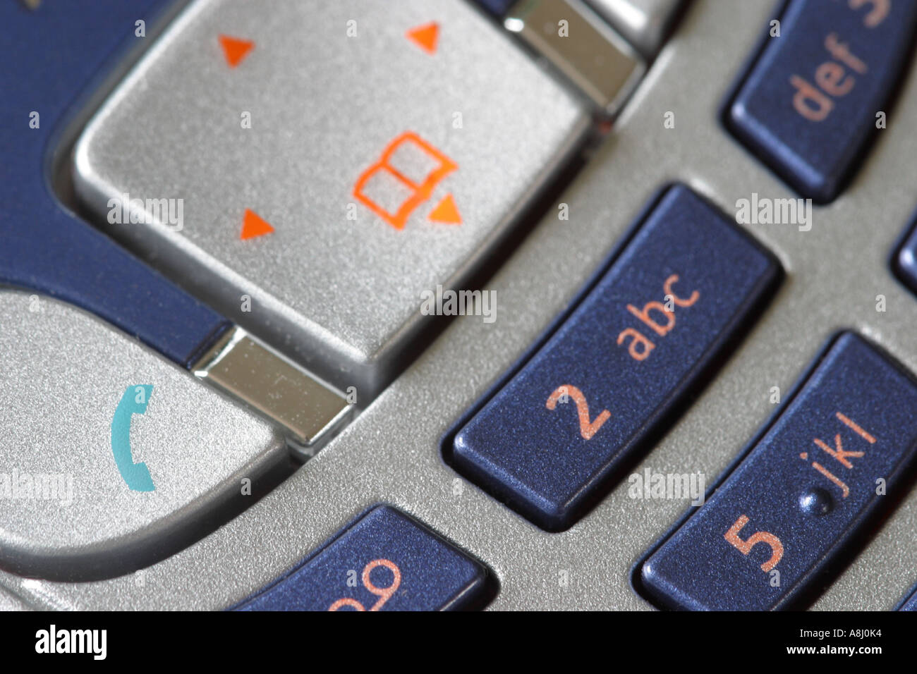 Mobile phone handset keypad close up detail macro Stock Photo - Alamy