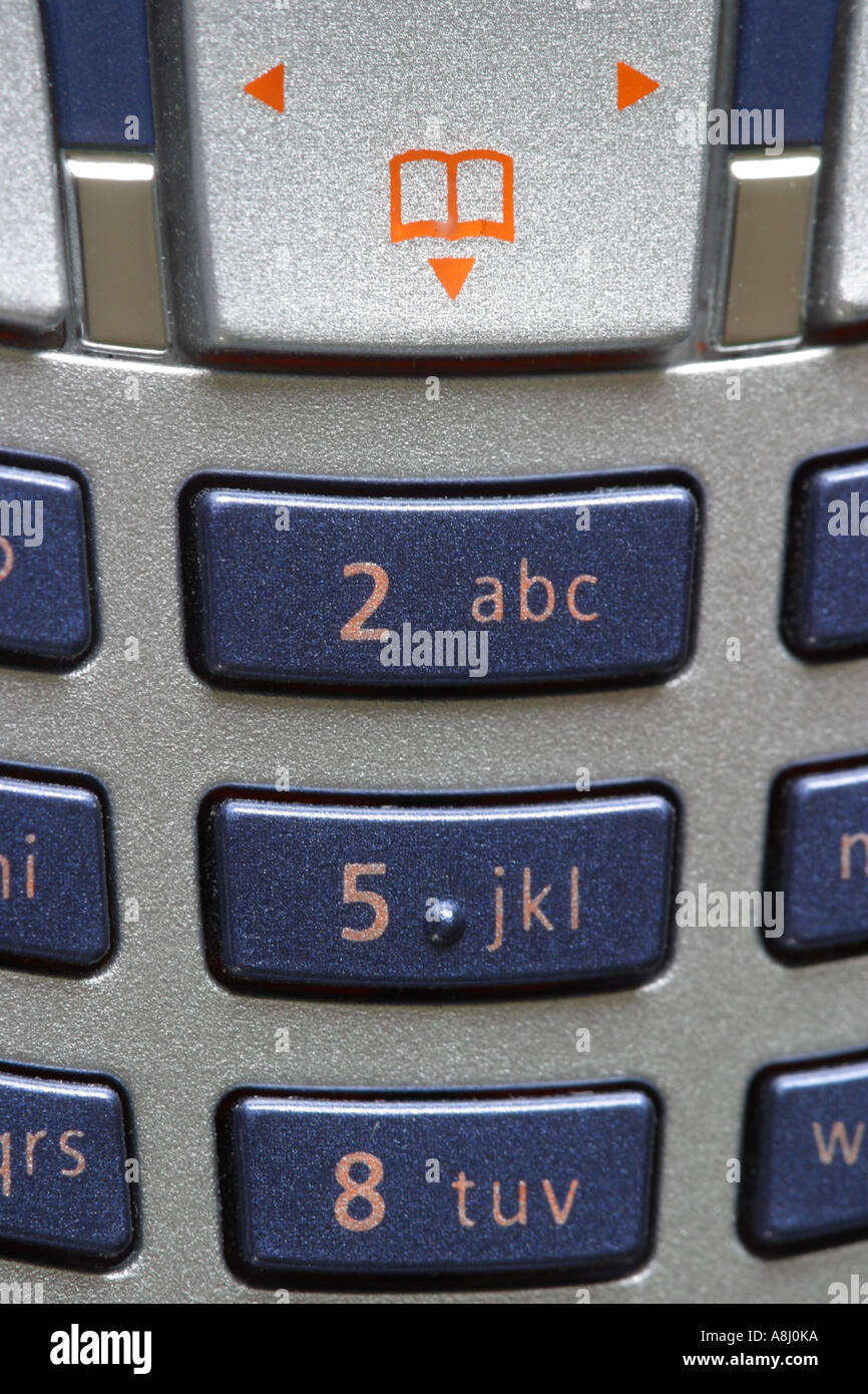 Mobile telephone phone handset keypad detail Stock Photo - Alamy