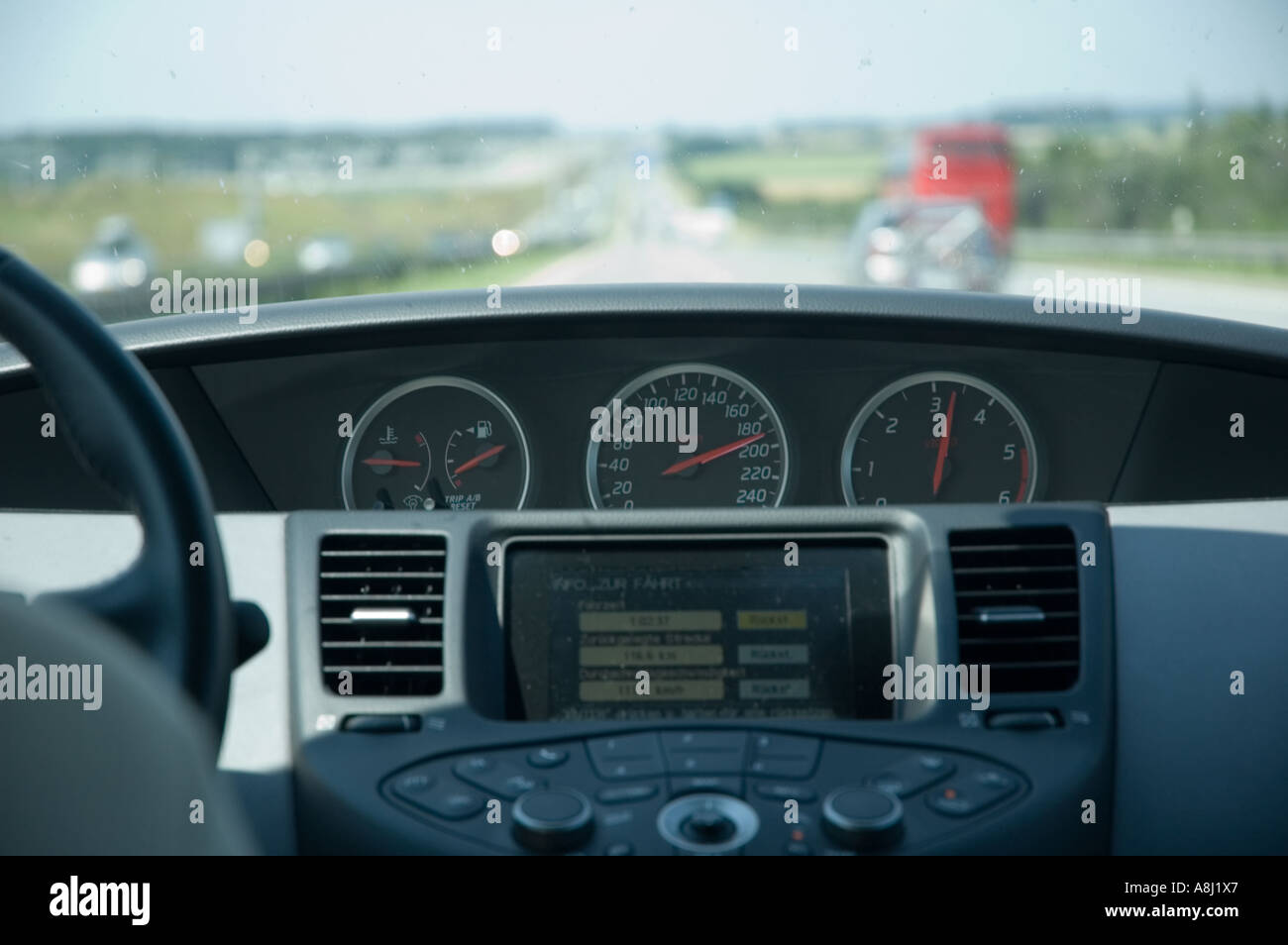 inner view of a car driving on highway Stock Photo - Alamy