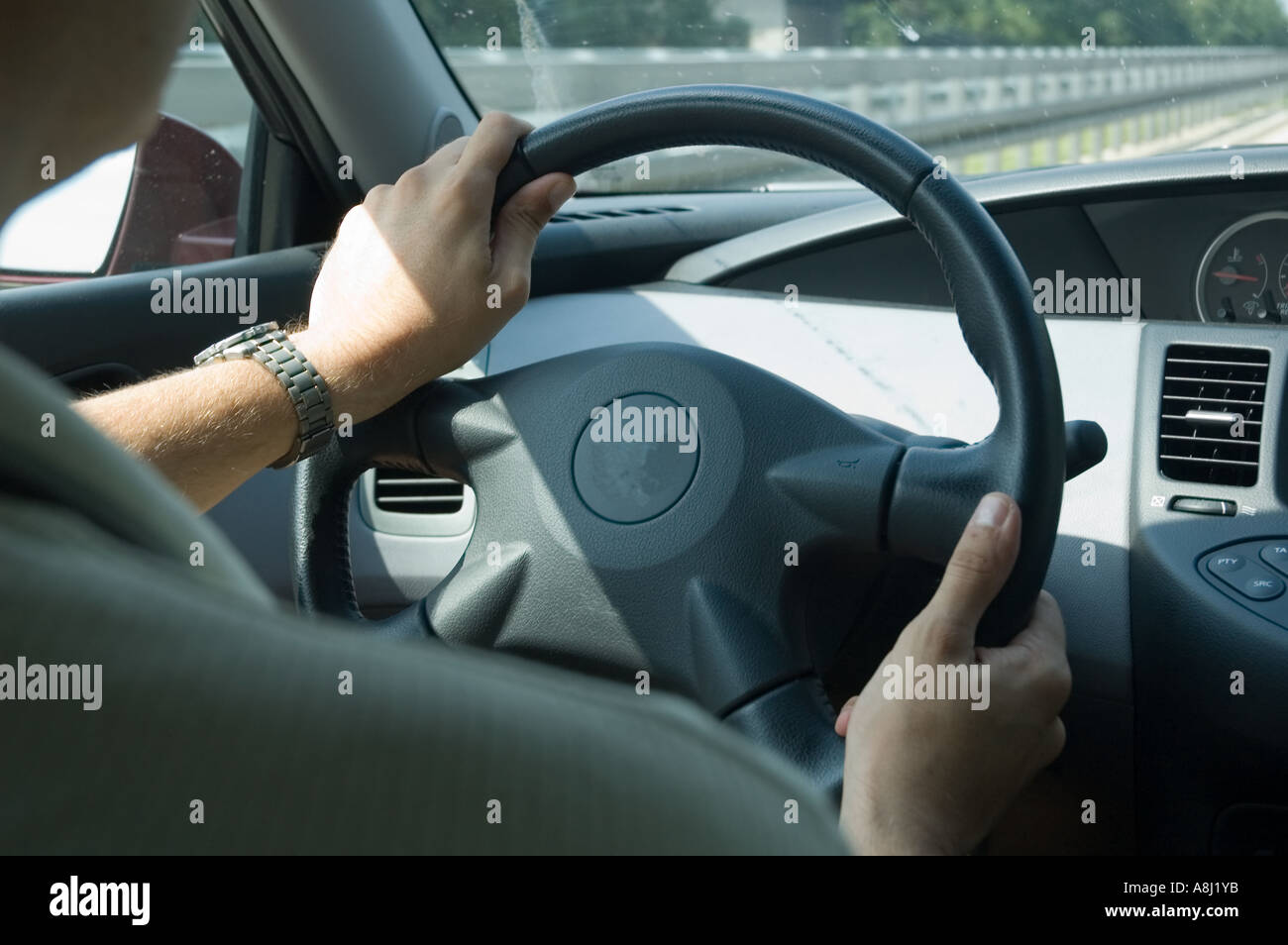 Fast driving a car on the highway hi-res stock photography and images ...