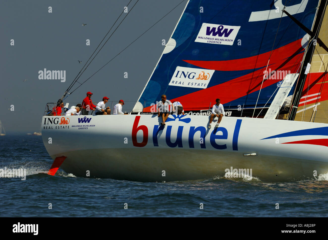 Volvo Ocean Race 2006 Life on the Extreme Brunel racing team close shot ...