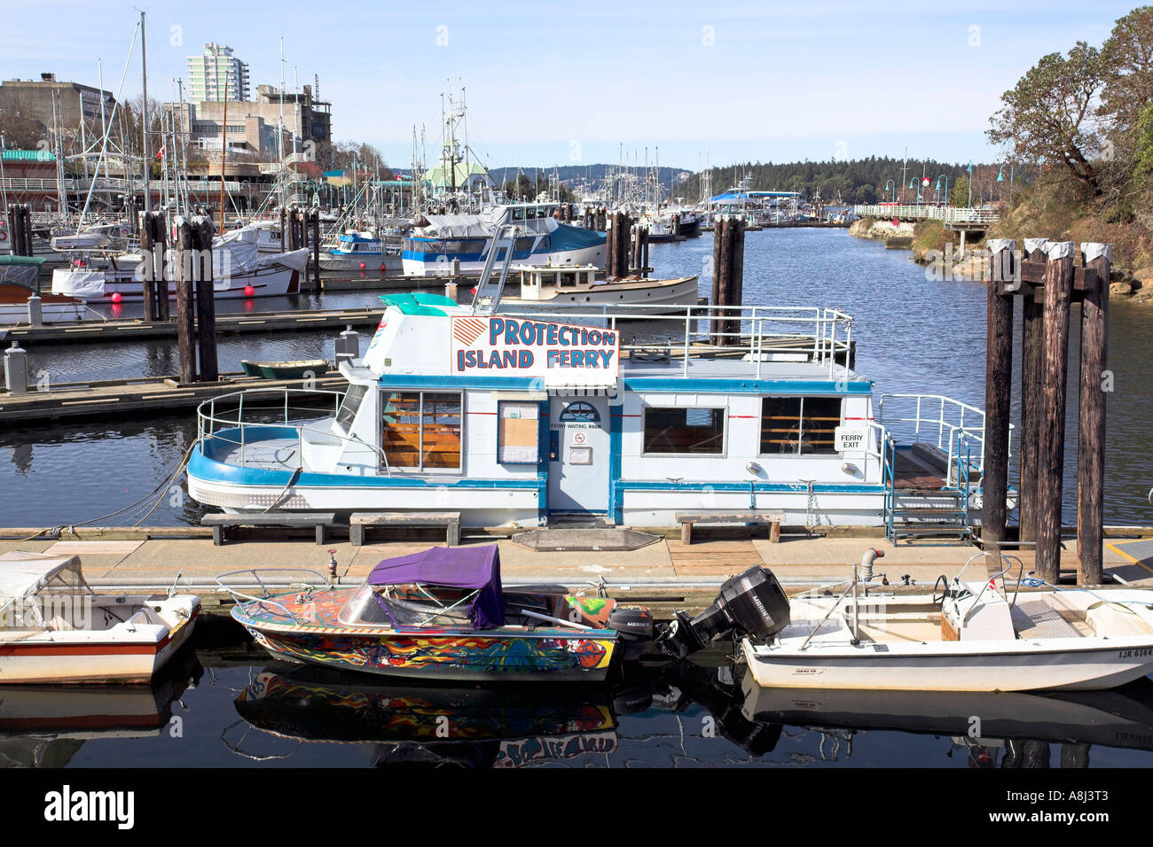 Protection Island Ferry Dock Port of Nanaimo Vancouver Island British ...