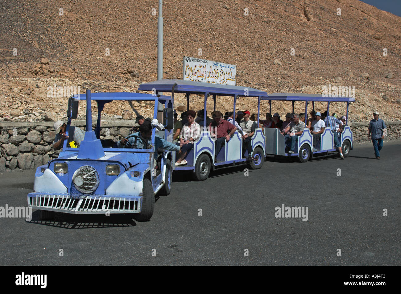 Trolley bus used to take tourists from the parking lot to Queen ...