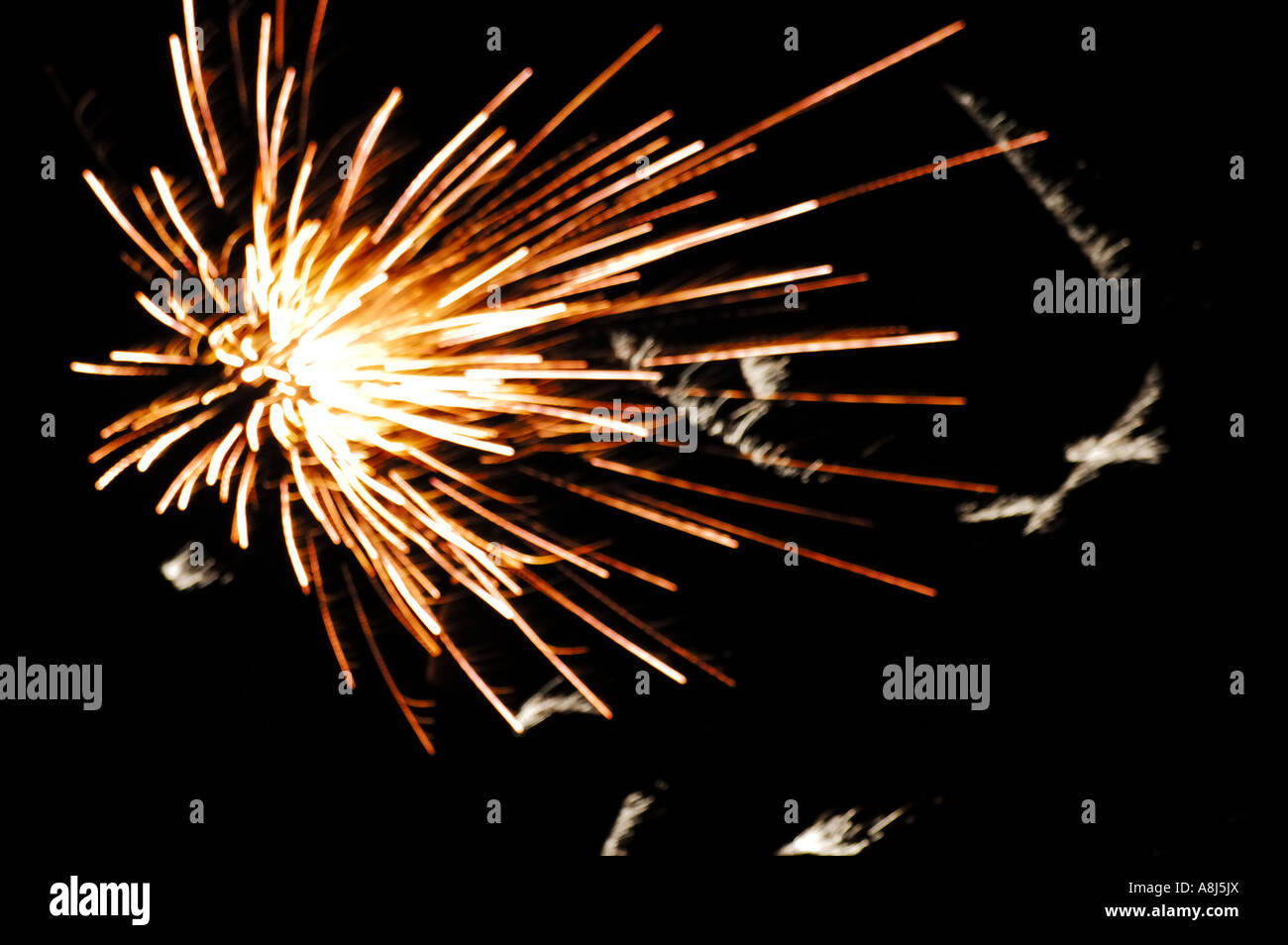 Firework detail in the Air Stock Photo - Alamy
