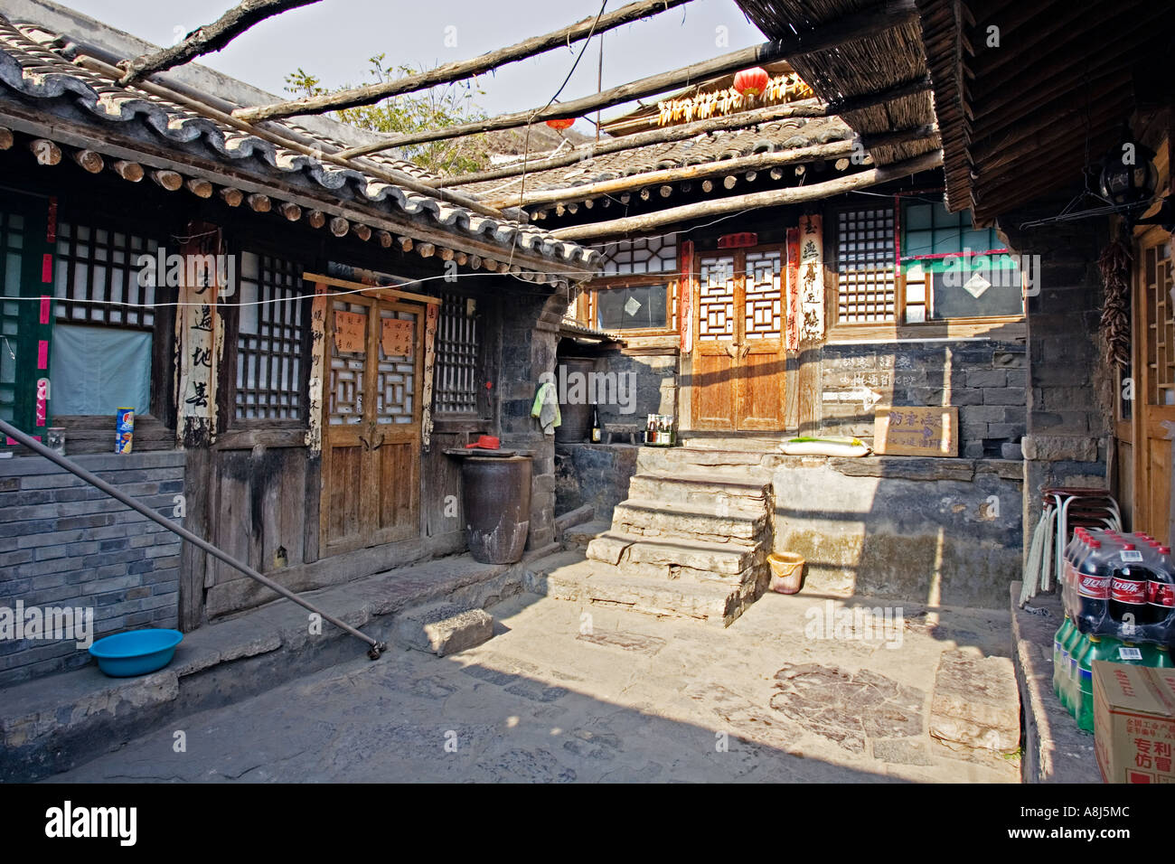 CHINA Chuandixia Traditional stone farmhouse in the rural ancient ...