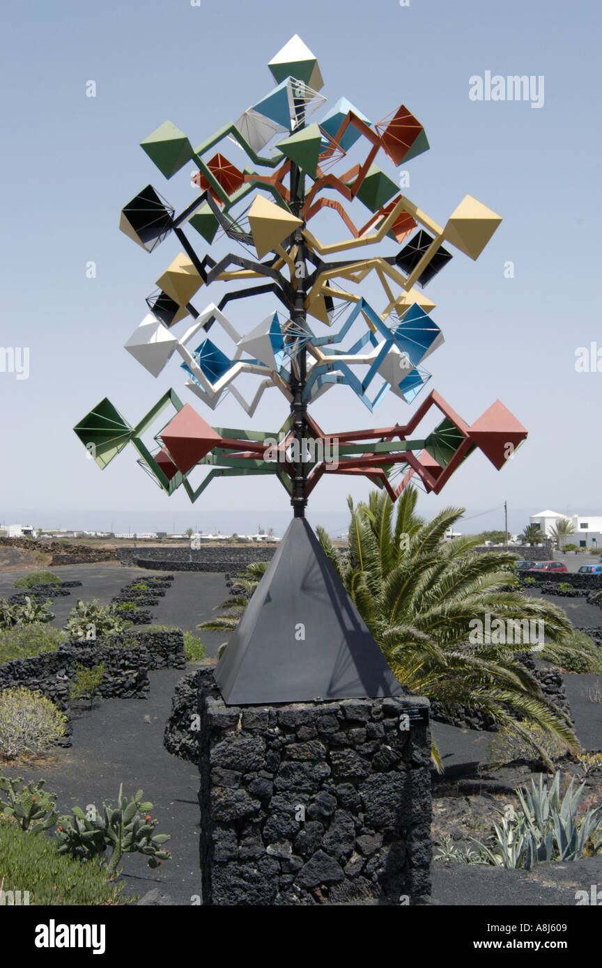 Modern mobile sculpture by the artist Cesar Manrique at his home in ...