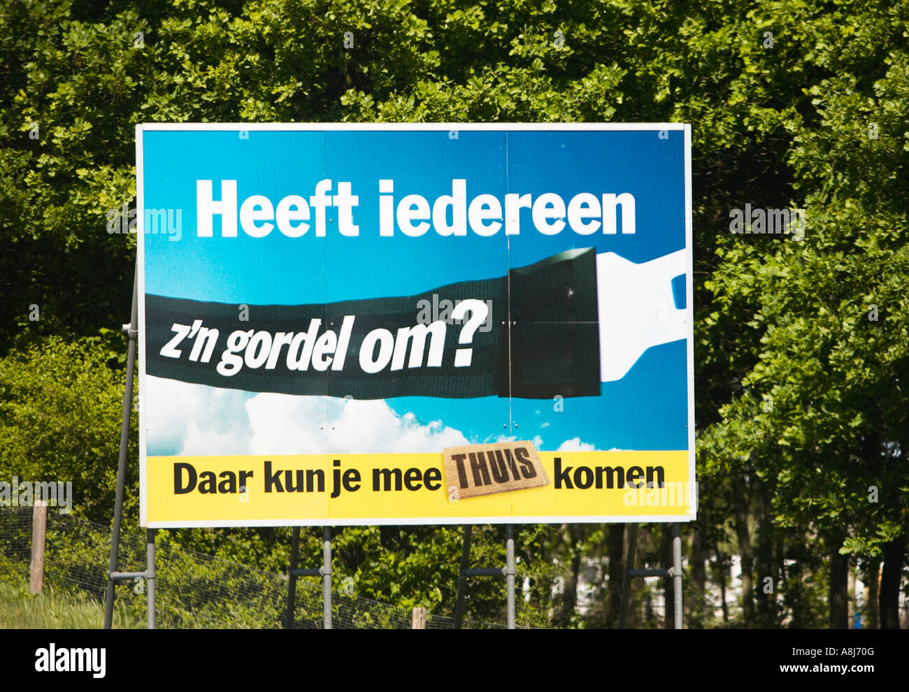 Dutch motorway public information road safety campaign poster sign ...