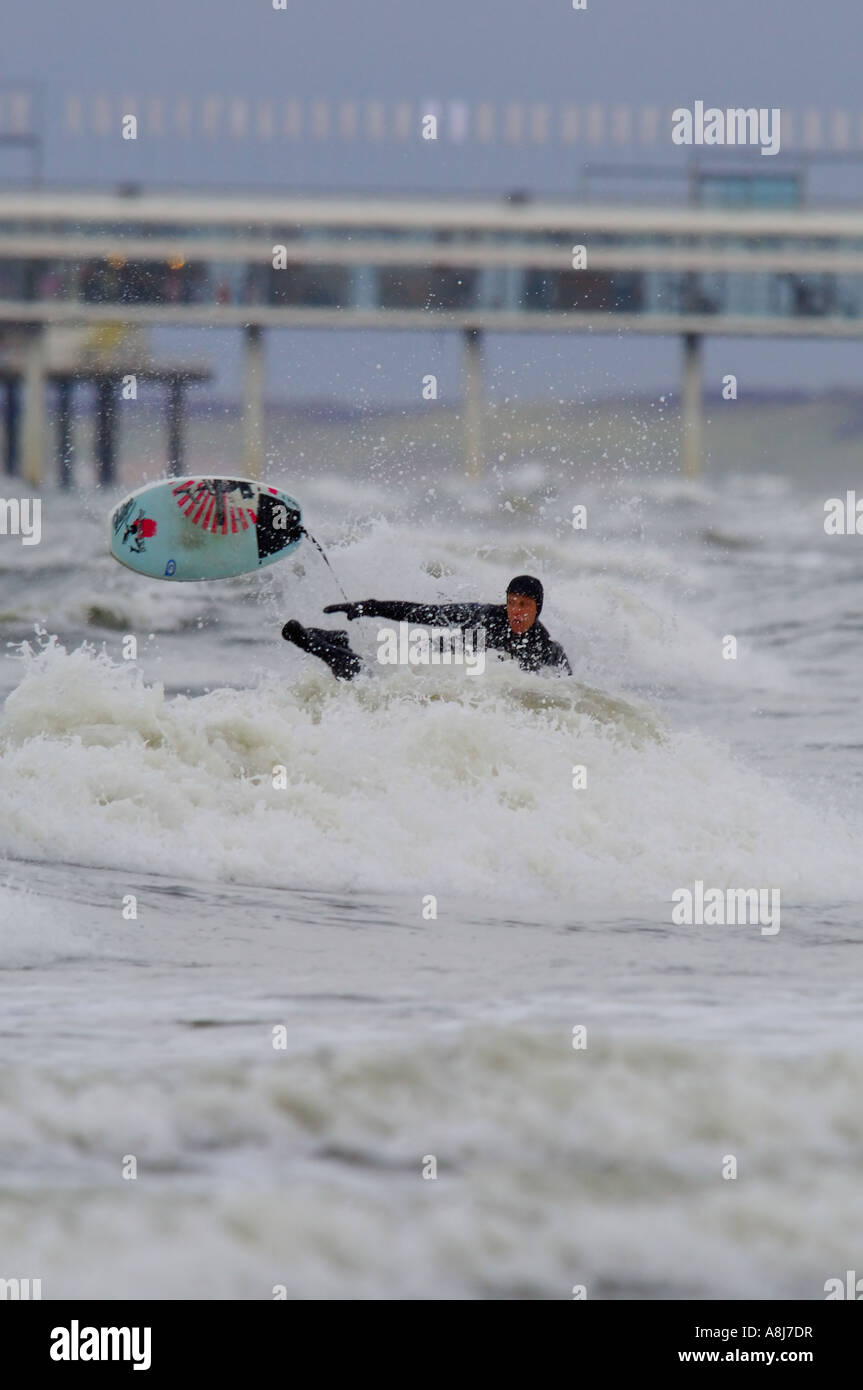 wave surfing 2006 city place Scheveningen beach Zuid Holland on a ...